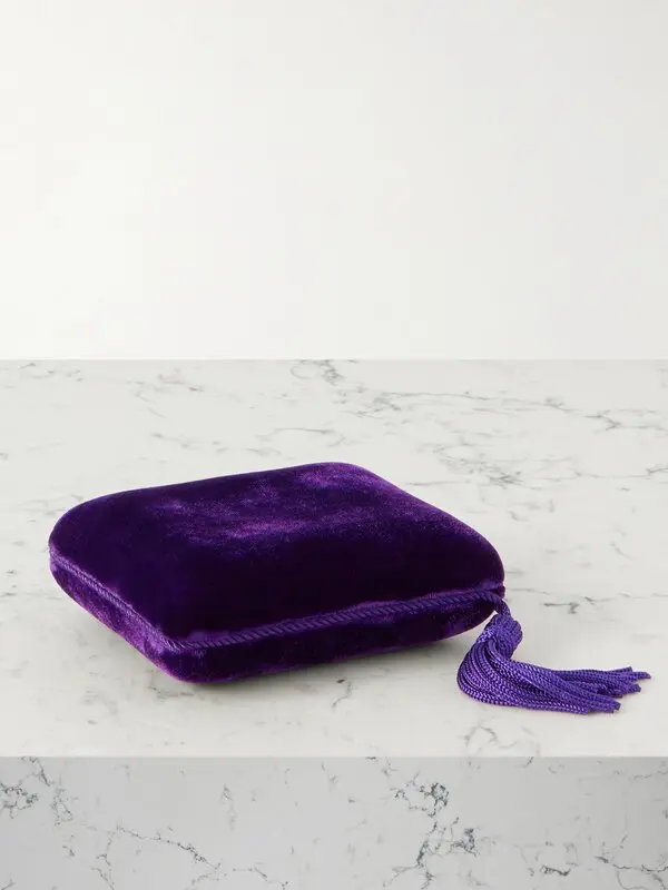 Sophie Bille Brahe Tasseled Velvet Jewelry Box - Purple