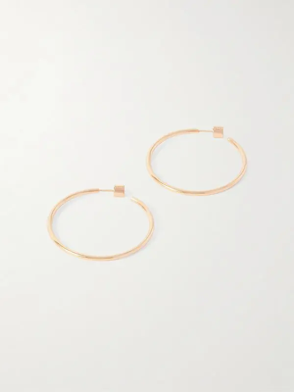 JENNIFER FISHER Baby Thread -plated Hoop Earrings - Gold