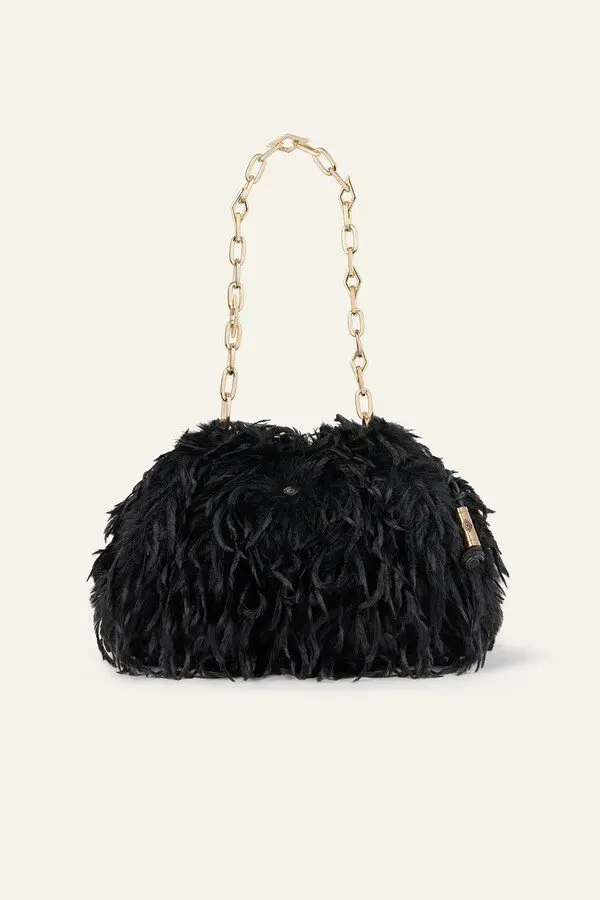Ba&sh June Feathered Clutch