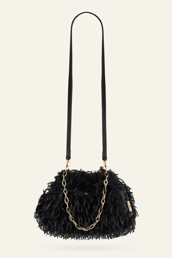 Ba&sh June Feathered Clutch