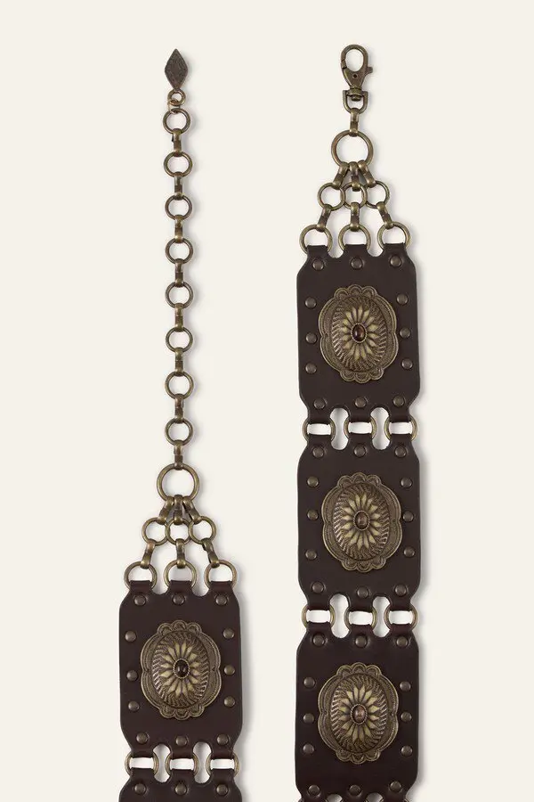 Ba&sh Besty Western Leather Belt