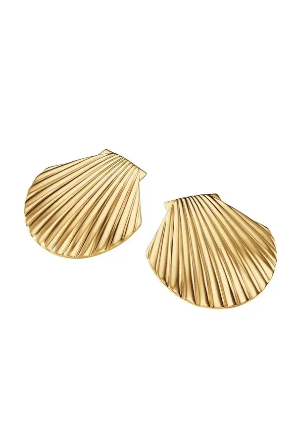 ARELLA La Mer Shell Earrings - Gold