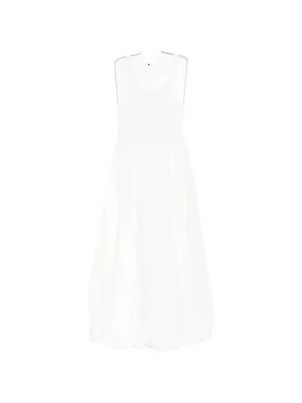ELEH Scoop-neck Midi Dress - White