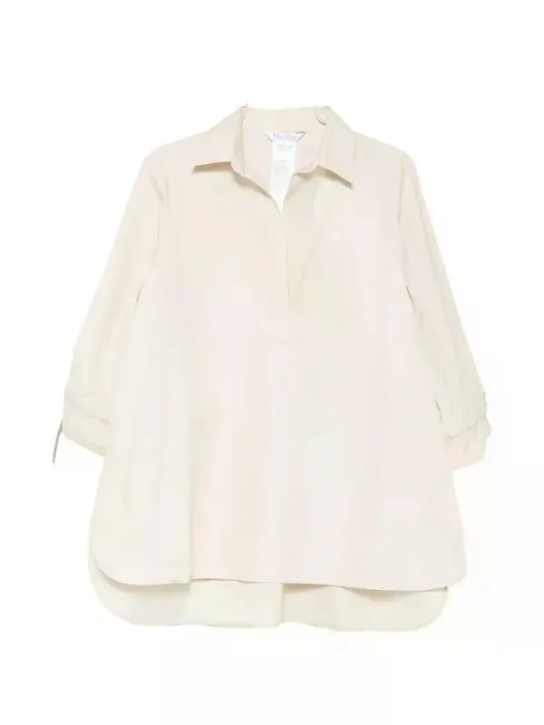 Max Mara Adorni Drawstring-cuff Blouse - Neutrals