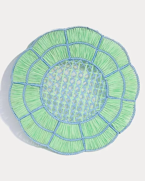 Lilly Pulitzer® Woven Flower Chargers Set Of 4 - Mint Condition X Hydrangea Blue
