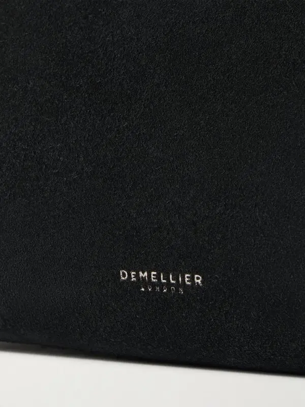 DEMELLIER Midi New York Leather-trimmed Suede Tote