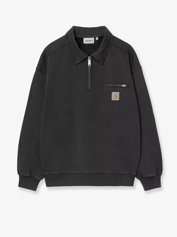 Carhartt Work In Progress Detroit Deying Treatment Cotton Sweatshirt - Black