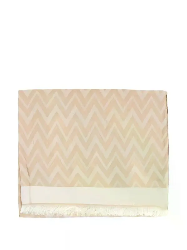 Emporio Armani Chevron-pattern Scarf - Neutrals