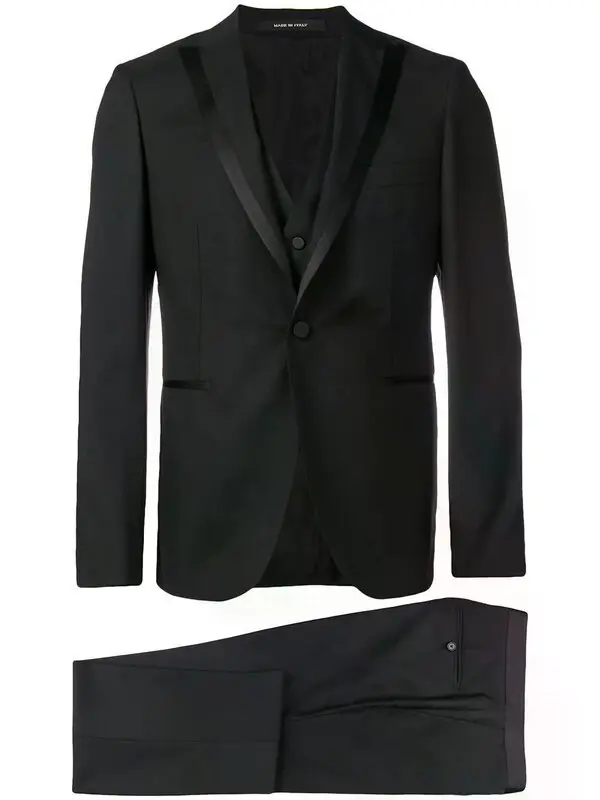 Tagliatore Three-piece Tuxedo - Black