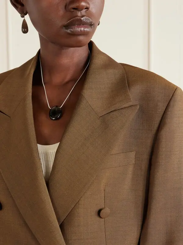 LIÉ STUDIO The Lola Silver And Quartz Earrings - Tortoiseshell