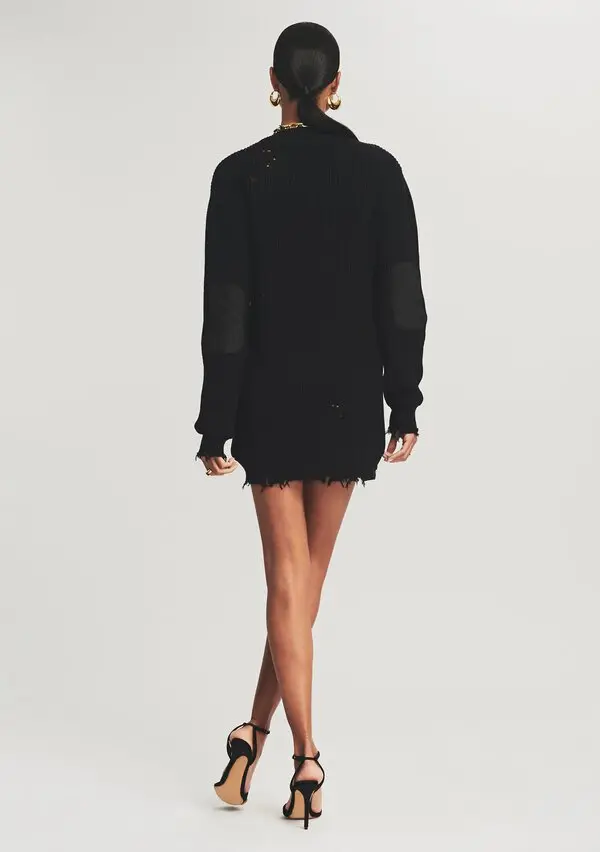 SEROYA Devin Oversized Sweater - Black