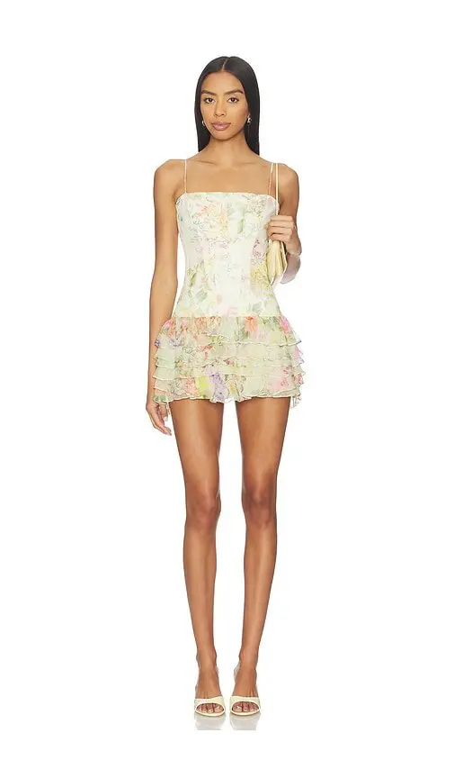 Amanda Uprichard Laureline Romper - Endive Multi