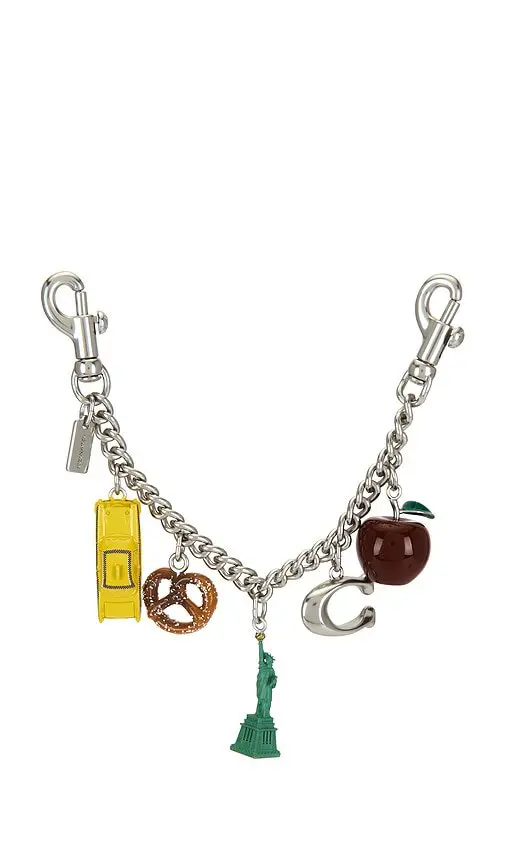 COACH New York Motif Chain Bag Charm - Multi
