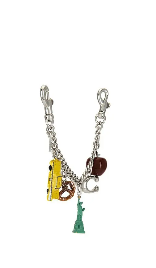 COACH New York Motif Chain Bag Charm - Multi