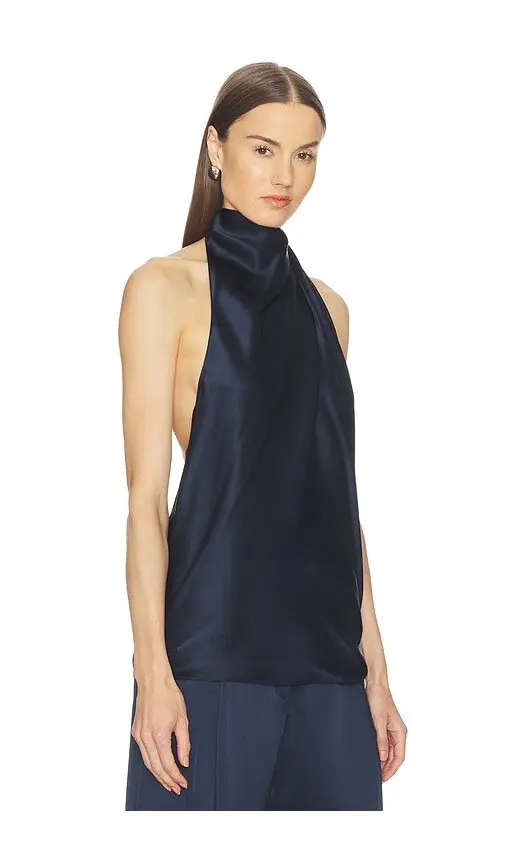 THE SEI Draped Halter Top - Space