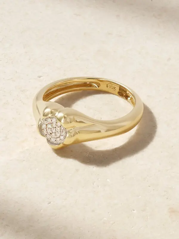 STONE AND STRAND Crosby 10-karat Diamond Ring - Gold