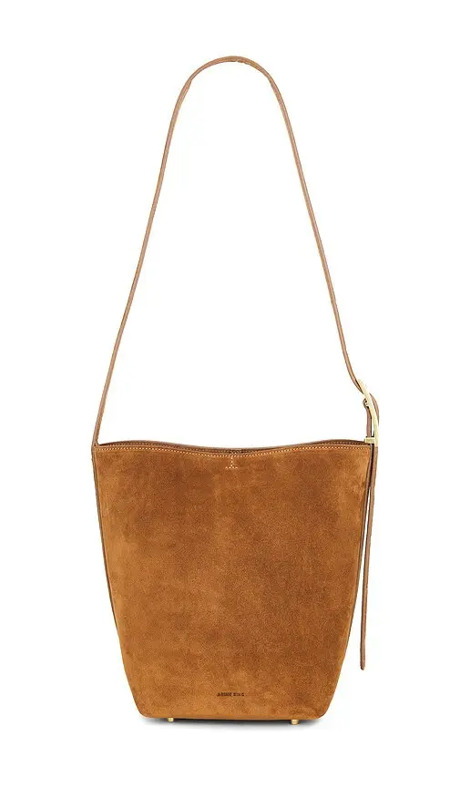 ANINE BING Elly Medium Bucket Bag In Tan - Tobacco