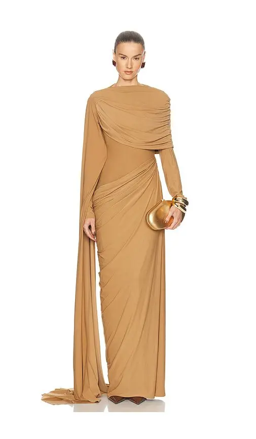 DEME BY GABRIELLA The Suze Dress - Dark Beige