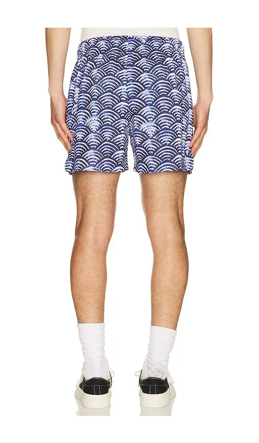 RYOKO RAIN Seigaiha Waves Printed Shorts