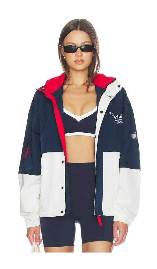 Tommy Hilfiger Colorblock Windcheater Jacket - Dark Night Navy & Multi