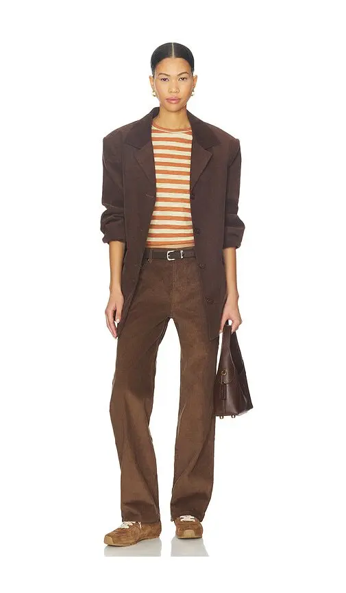 Free People We The Free Nora Tee - Mocha Combo