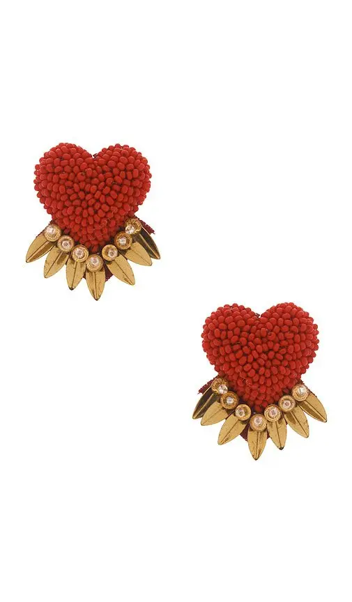 Deepa Gurnani Danika Earrings - Red