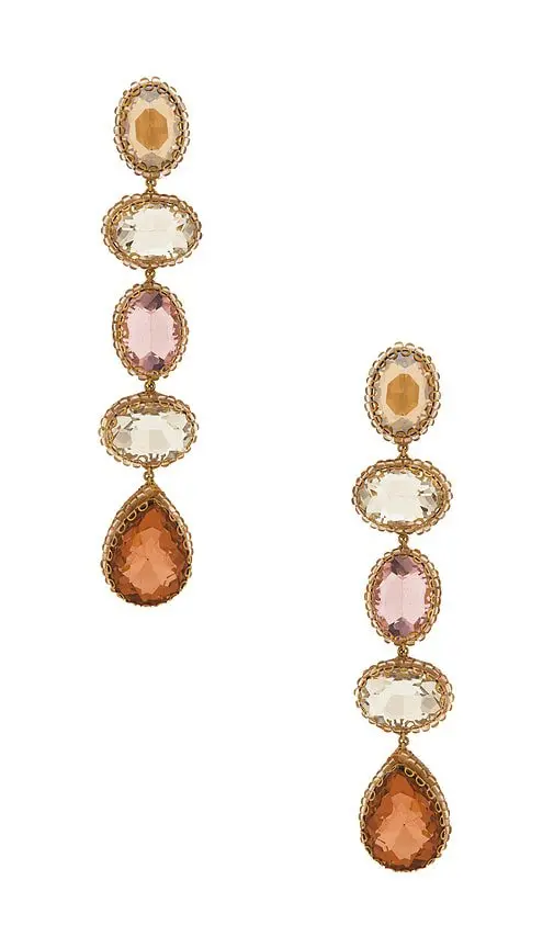 Deepa Gurnani Tyra Earrings - Pastel Multi