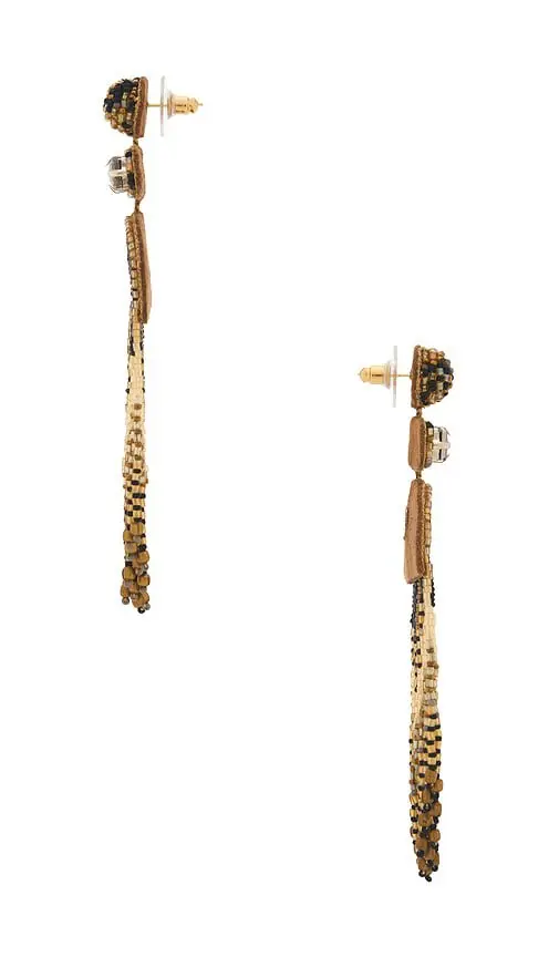 Deepa Gurnani Ishani Dangle Earrings - Black Multi