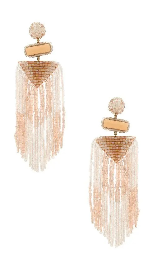 Deepa Gurnani Jody Dangle Earrings - Peach