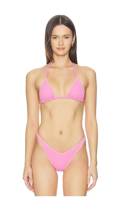Frankies Bikinis Nick Ribbed Bikini Top - Ciao Bella