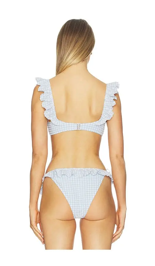 For Love & Lemons Daisy Lane Bikini Top - Blue