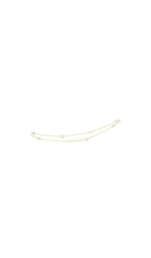 BY ADINA EDEN Cz Station Anklet In Metallic - Gold