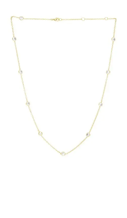 BY ADINA EDEN Diamond The Yard Necklace In Metallic - Gold