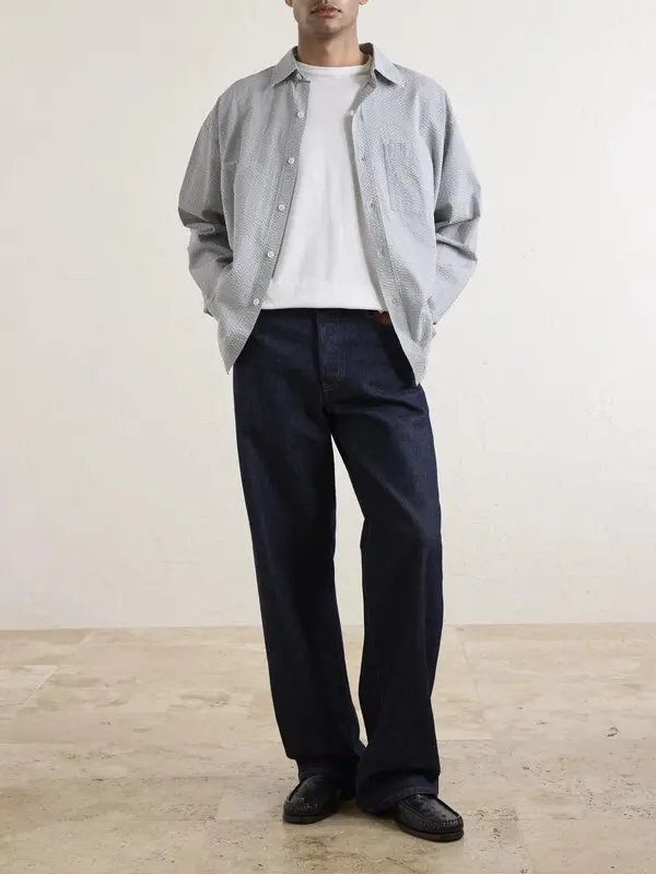 MFPEN Executive Checked Cotton-seersucker Shirt - Gray