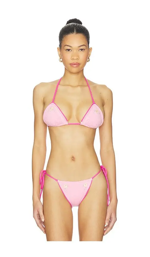 Frankies Bikinis Tide Knit Top - Strawberry Lemonade