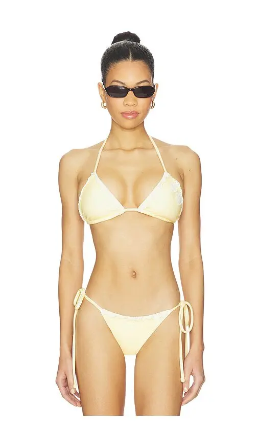 Frankies Bikinis Nick Terry Top - Lemon