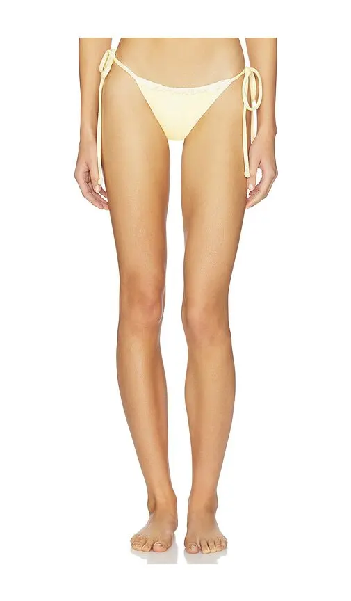 Frankies Bikinis Mackenzie Terry Bikini Bottom - Lemon