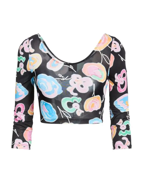 Pinko Floral-print Jersey Crop Top
