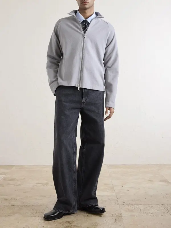 MFPEN Leisure Organic Cotton Zip-up Sweater - Gray
