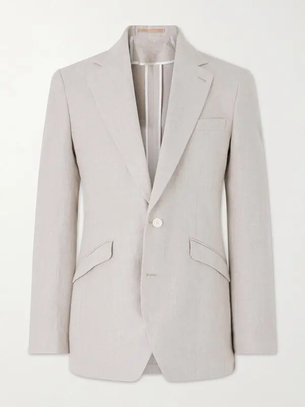 FAVOURBROOK Cooper Linen Suit Jacket - Gray