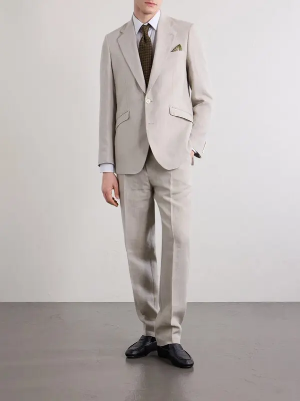 FAVOURBROOK Cooper Linen Suit Jacket - Gray