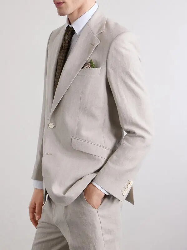 FAVOURBROOK Cooper Linen Suit Jacket - Gray