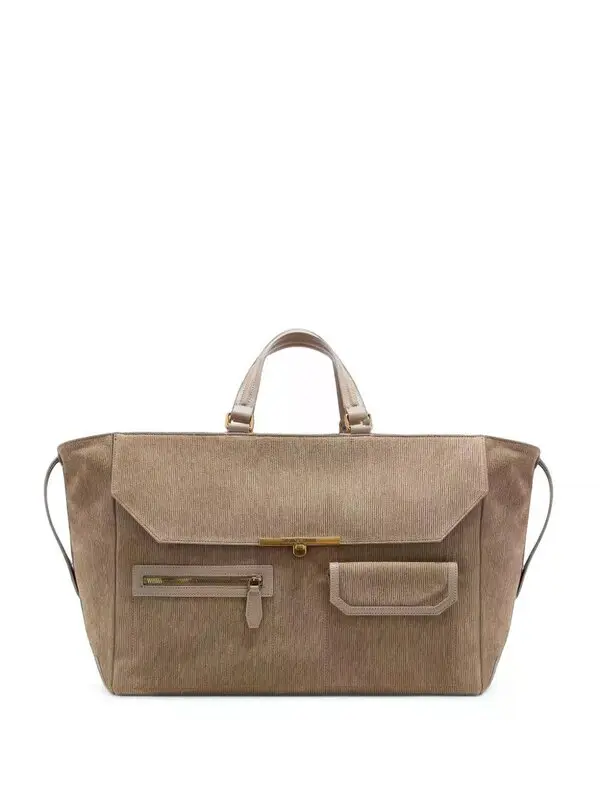 Emporio Armani Textured Travel Bag - Grey