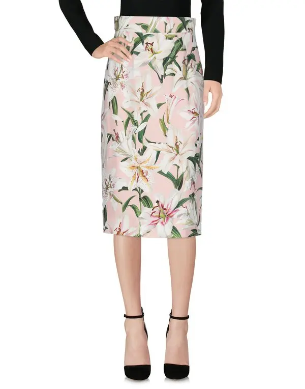 Dolce & Gabbana Midi Skirt In Viscose And Elastane