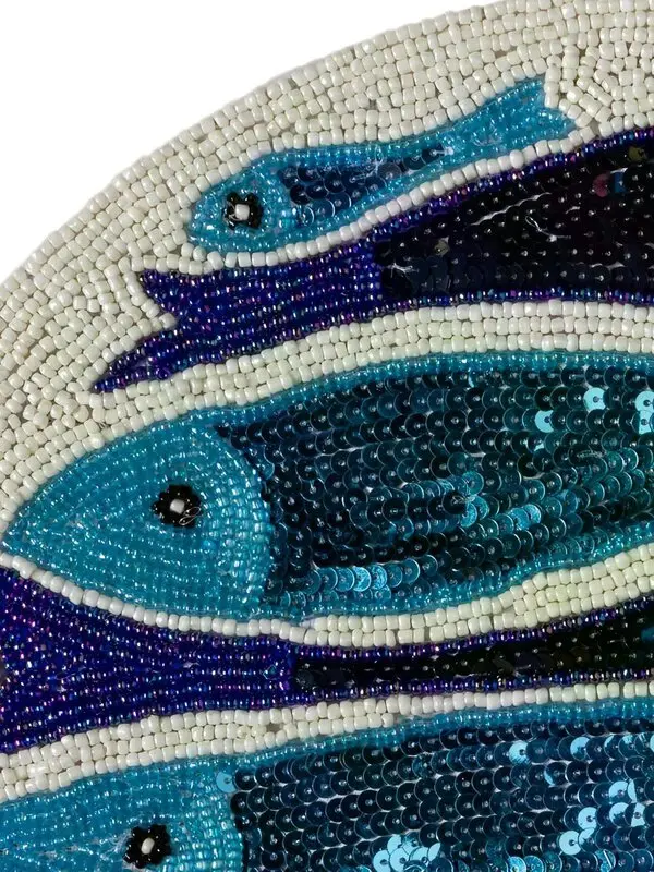 CU I SEEYOU Fish-pattern Plate Mat - Neutrals