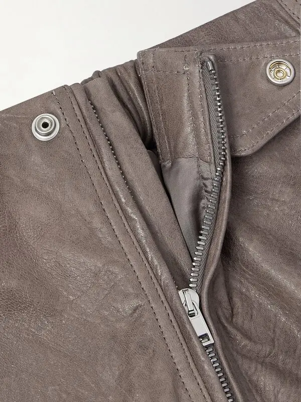Rick Owens Motopants Panelled Leather Trousers