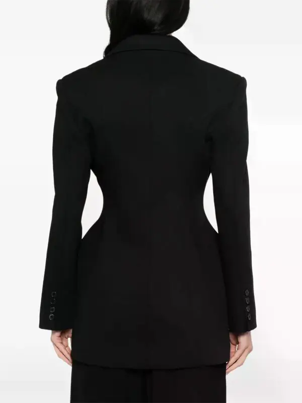 LA PISCINE Double-breasted Sculpted Blazer