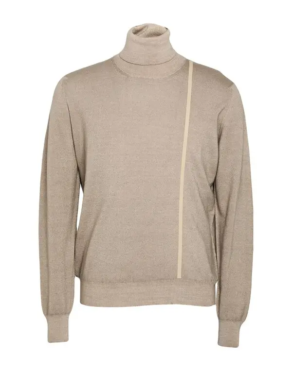 DRUMOHR Turtleneck Merino Wool Top - Grey