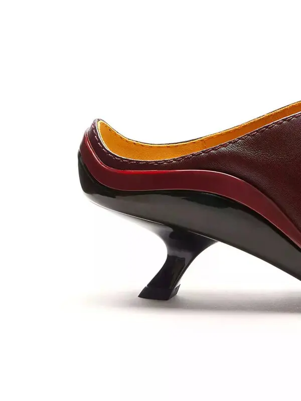 LILI CURIA Point Toe Lace Up Mules