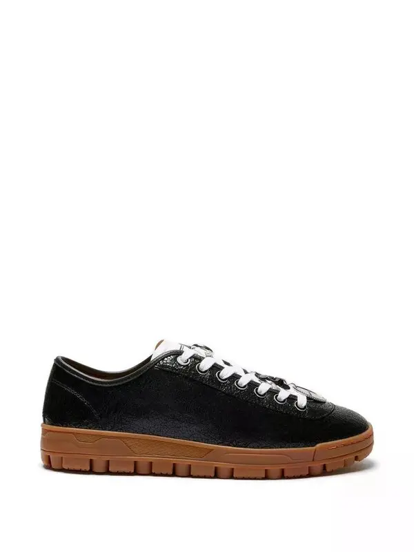 LILI CURIA Textured Lace-up Sneakers